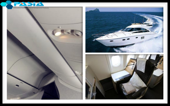 Flame Resistance Aircraft Sidewall Panels , Carbon Nomex Honeycomb ...