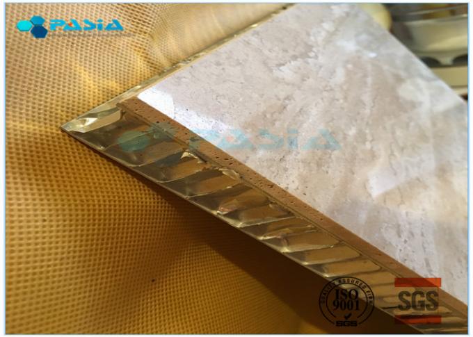 Fiberglass Net Backed Marble Veneer Sheets , Lightweight Stone Wall Panels
