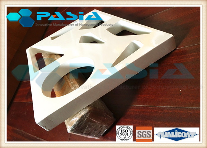 Unique Shape Honeycomb Roof Panels For Linkway / Column PVDF Powder Coated