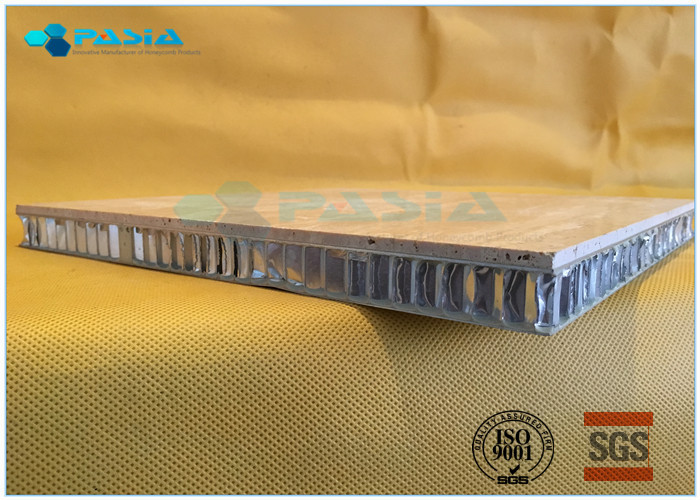 Travertine Stone Honeycomb Composite Sheets , Honeycomb Panels For Boat ...